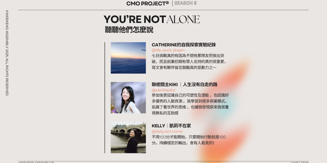 CMO Project 第5季｛成為自己的行銷長｝養成計劃 - 專業人士與創業家專屬 晚鳥優惠價 | Portaly Store