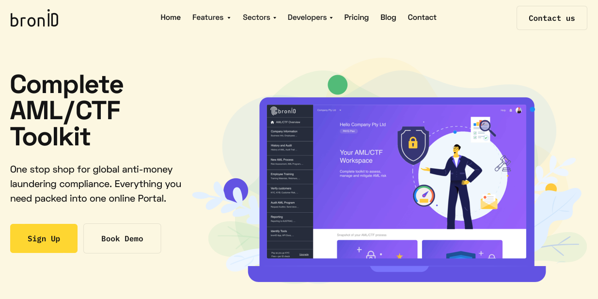 bronID - AML/CTF Toolkit | Streamline AML compliance globally with our all-in-one toolkit | Portaly